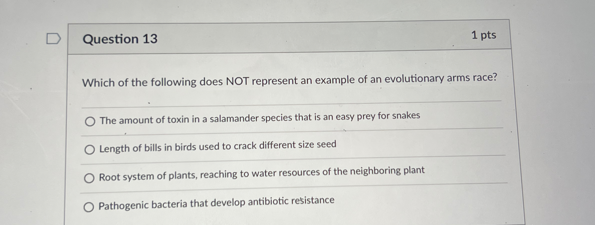 Solved Question 131 ﻿ptsWhich of the following does NOT | Chegg.com