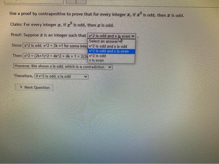 Solved Use a proof by contrapositive to prove that for every | Chegg.com