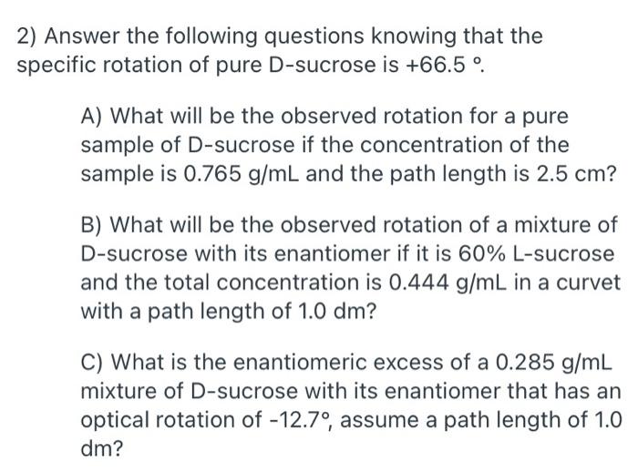 Solved 2) Answer the following questions knowing that the | Chegg.com