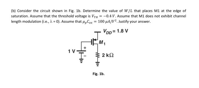 [Solved]: (a) Determine the region of operation for transis