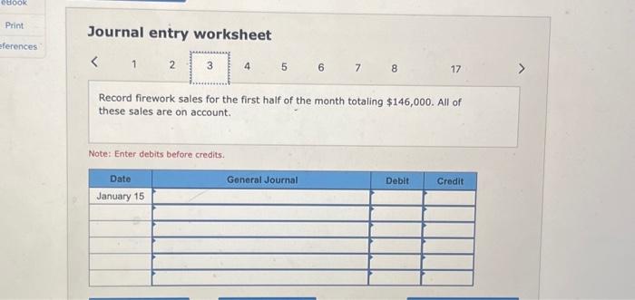 Solved Journal entry worksheet