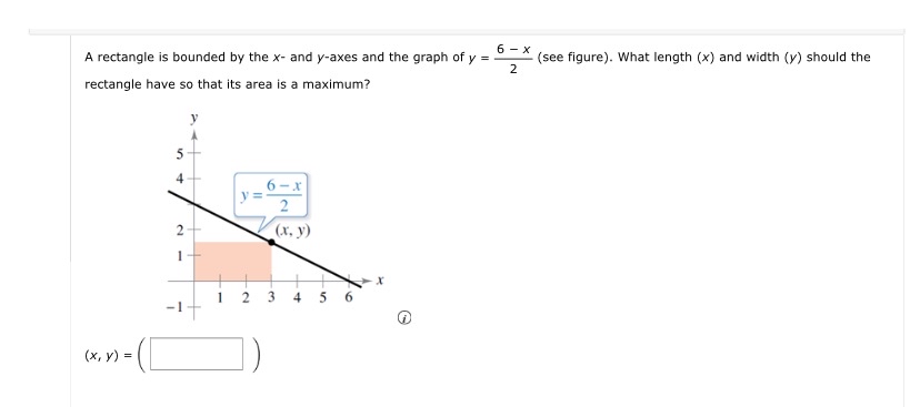 Solved A rectangle is bounded by the x - ﻿and y-axes and the | Chegg.com