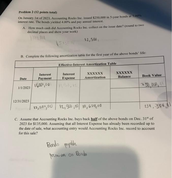 Solved Problem 2 (12 points total) On January 1st of 2023, | Chegg.com