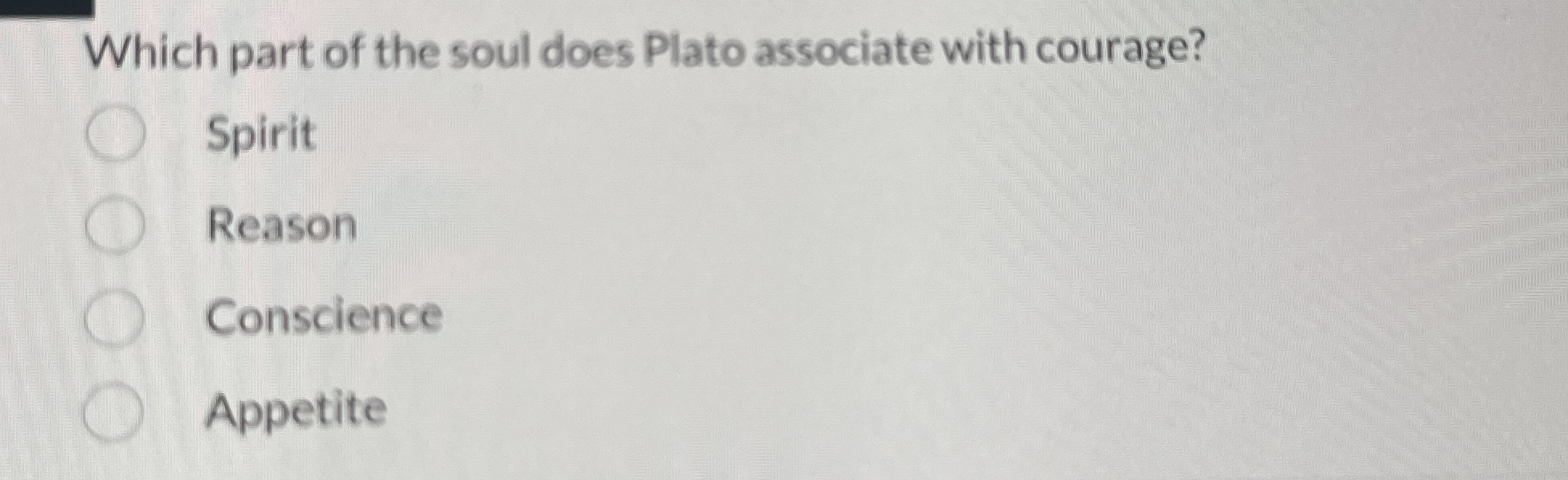 Solved Which part of the soul does Plato associate with | Chegg.com