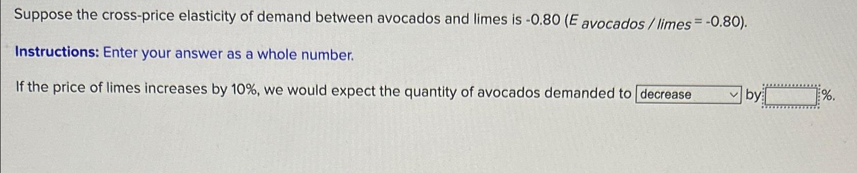Solved Suppose the cross-price elasticity of demand between | Chegg.com