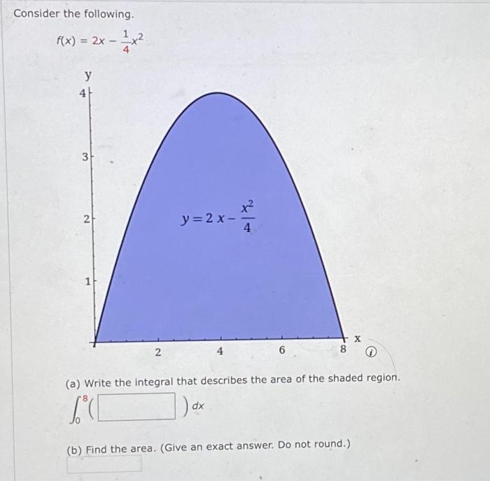 Solved Consider the following. f(x)=2x−41x2 (a) Write the | Chegg.com