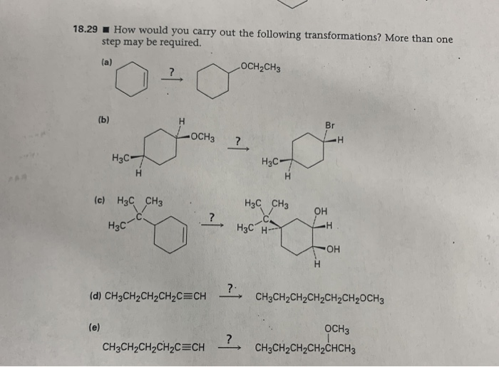 Solved 18.29 How would you carry out the following | Chegg.com