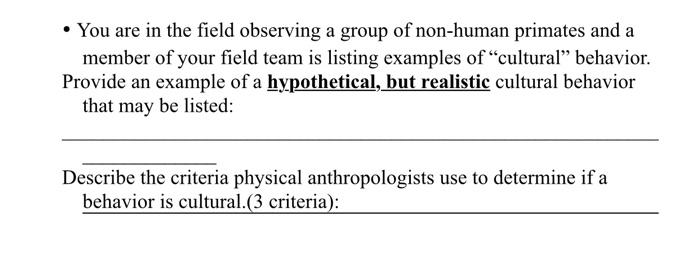 Solved Lab 11: Provide 2 examples of affiliative behaviors | Chegg.com