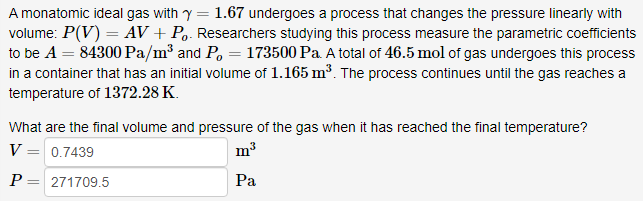 Solved A monatomic ideal gas with \gamma =1.67A monatomic | Chegg.com