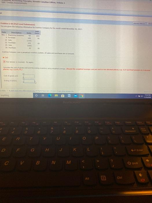 Solved ament Problem 6-4A (Part Level Submission) You are | Chegg.com