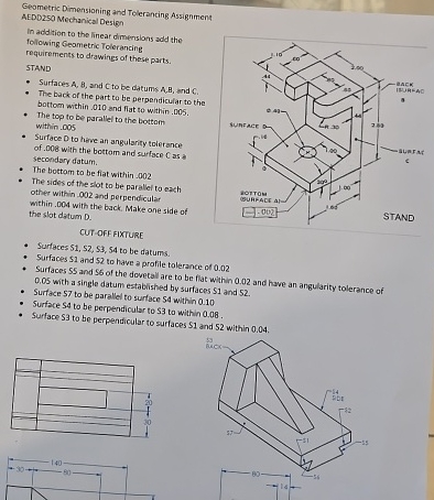Geometric Dimensioning and Toleranting Assignment | Chegg.com