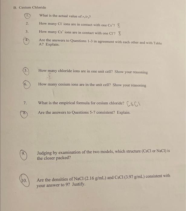Solved 5. How many chloride ions are in one unit cell? Show | Chegg.com