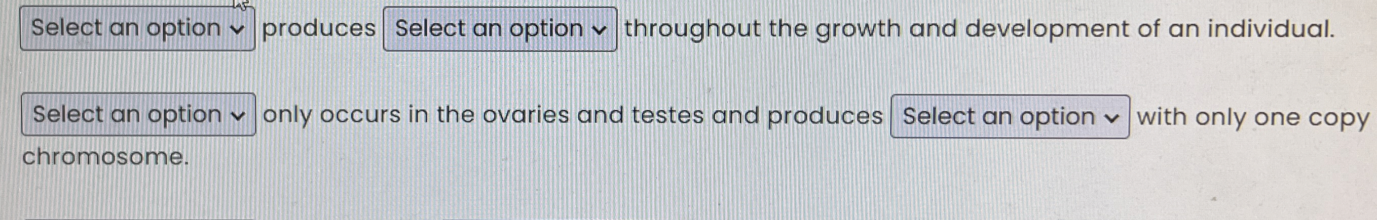 Solved q, ﻿produces ﻿throughout the growth and development | Chegg.com