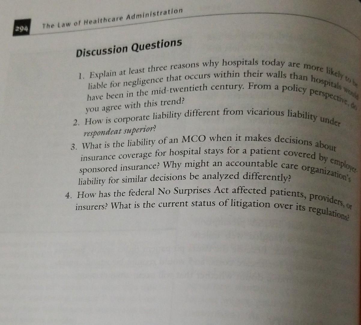 1. Explain at least three reasons why hospitals today | Chegg.com