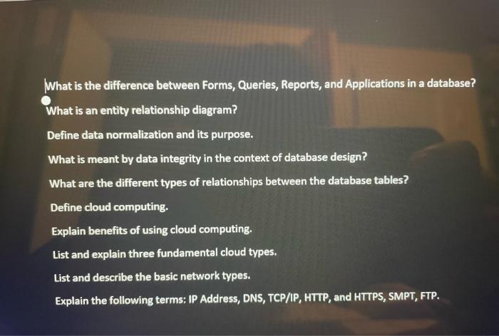 Solved What is the difference between Forms, Queries, | Chegg.com