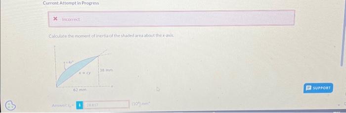 Solved Current Attempt in Progress X Incorrect Calculate the | Chegg.com
