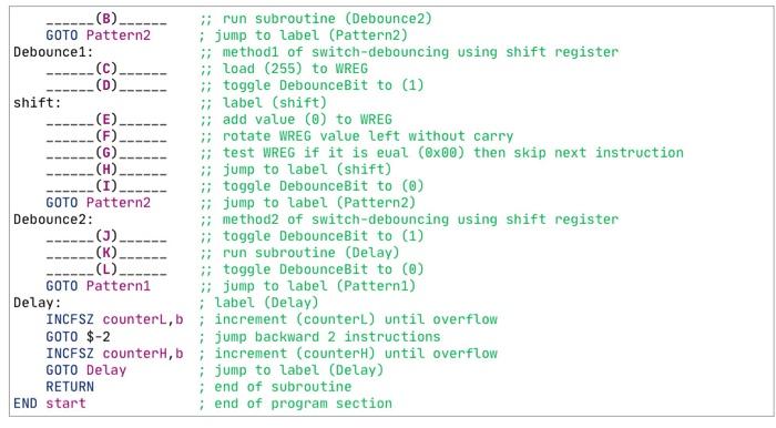 Solved ; with software switch debouncing | Chegg.com