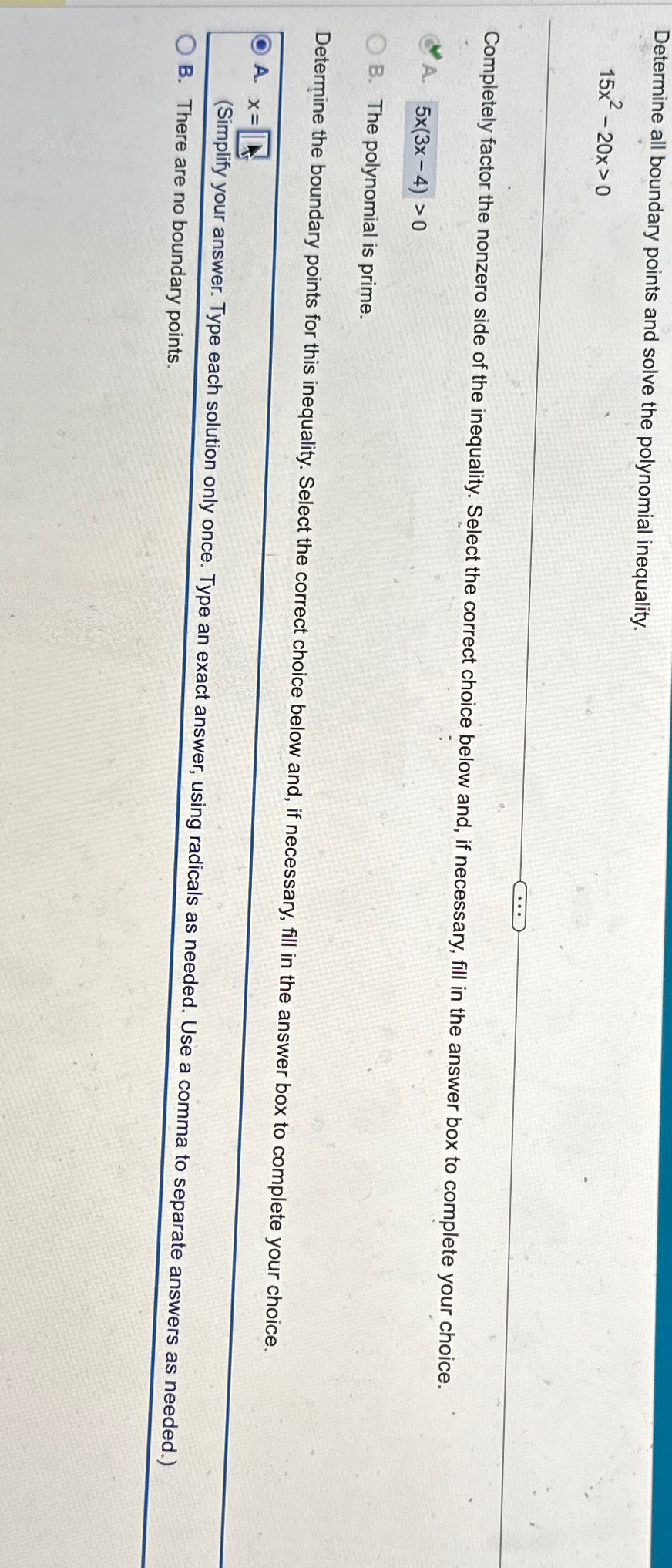 Solved Determine all boundary points and solve the | Chegg.com