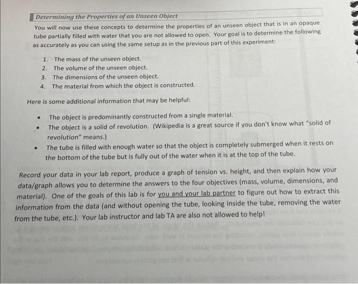 Solved 1. how to find the mass of unknown object2. the | Chegg.com