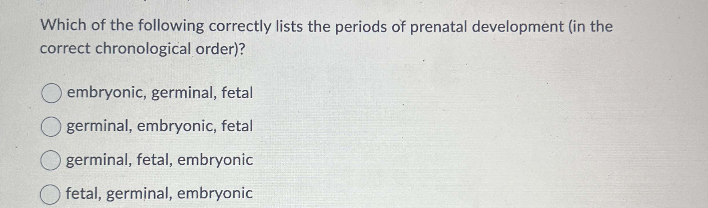 Solved Which of the following correctly lists the periods of | Chegg.com