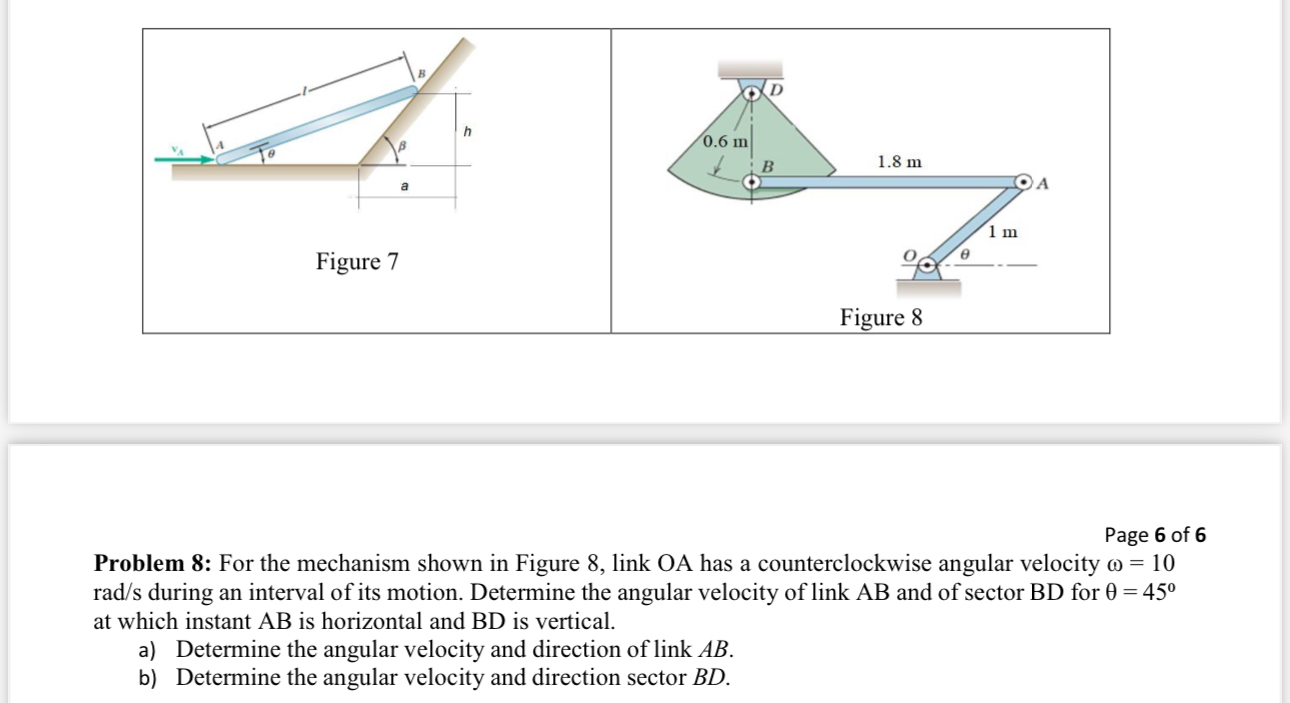 Solved Page 6 of 6Problem 8: For the mechanism shown in | Chegg.com Solved Page 6 of 6Problem 8: For the mechanism shown in | Chegg.com