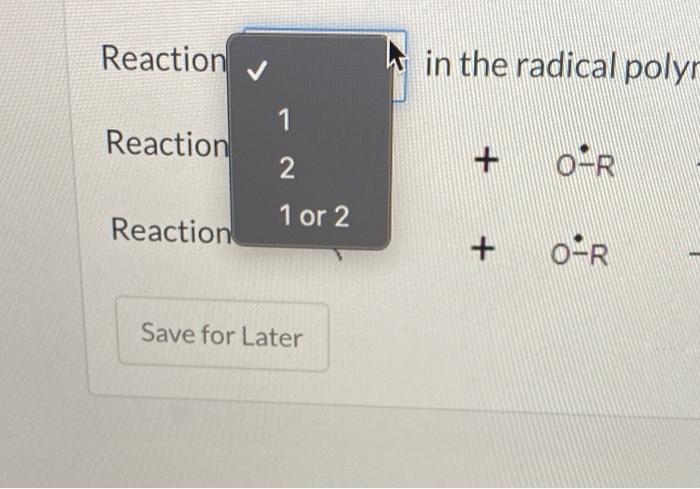 Solved Reaction in the radical polymerization of propylene | Chegg.com