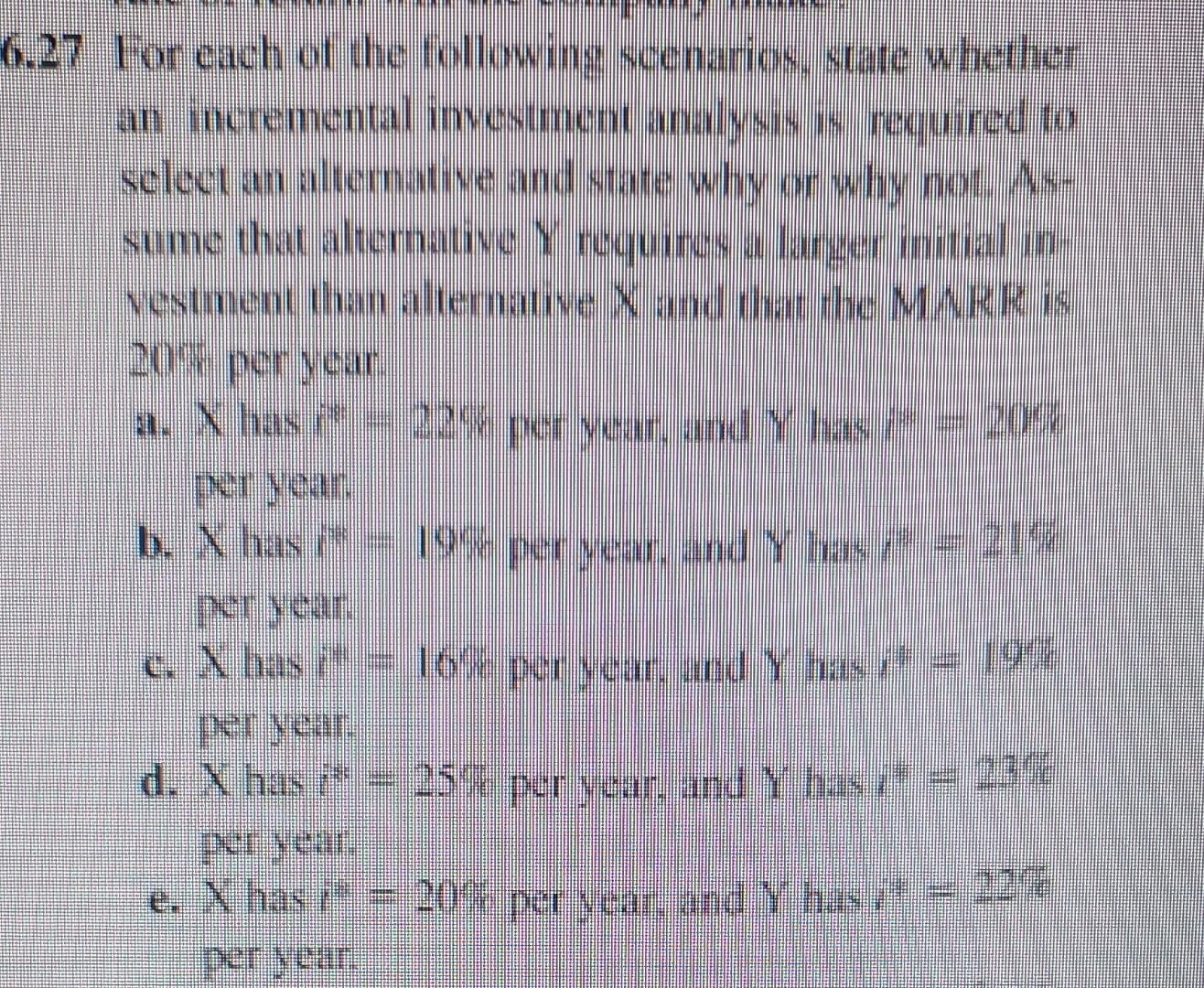Solved 27 For each of the following scenarios, state whether | Chegg.com