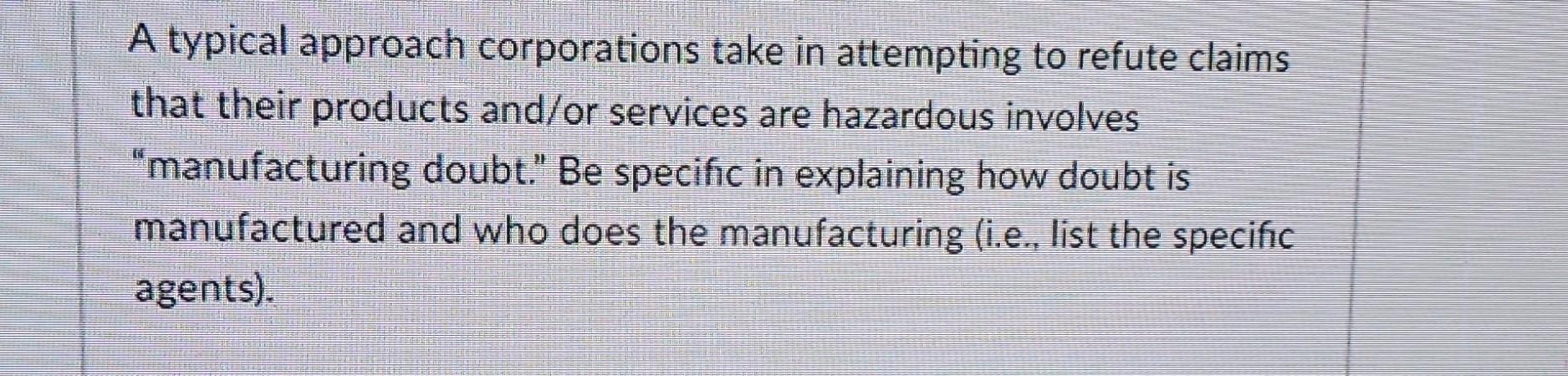 Solved A typical approach corporations take in attempting to | Chegg.com