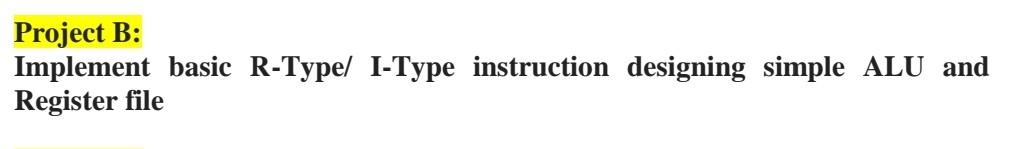 Solved Project B: Implement basic R-Type/ I-Type instruction | Chegg.com