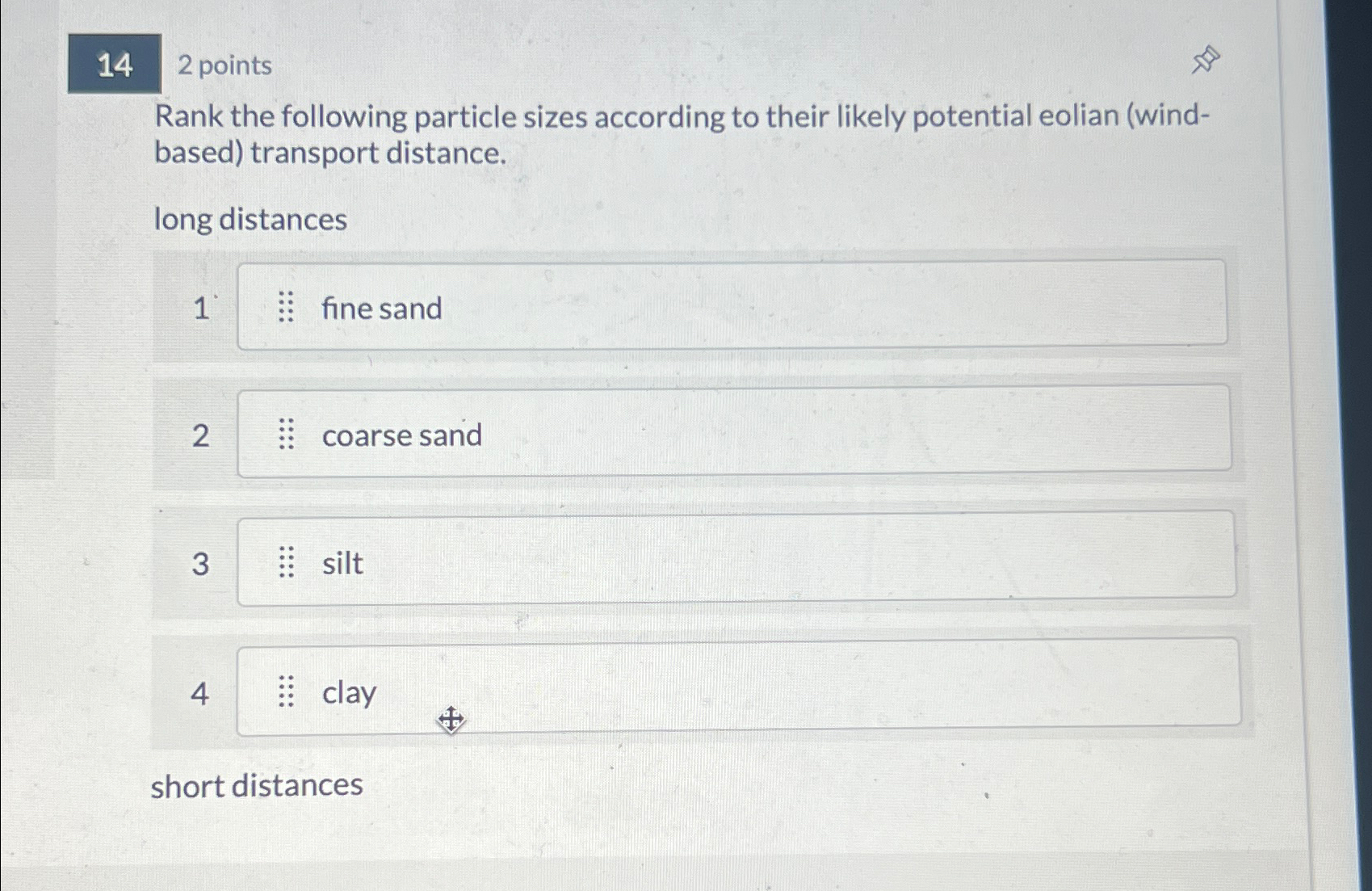 Solved 142 ﻿pointsRank the following particle sizes | Chegg.com