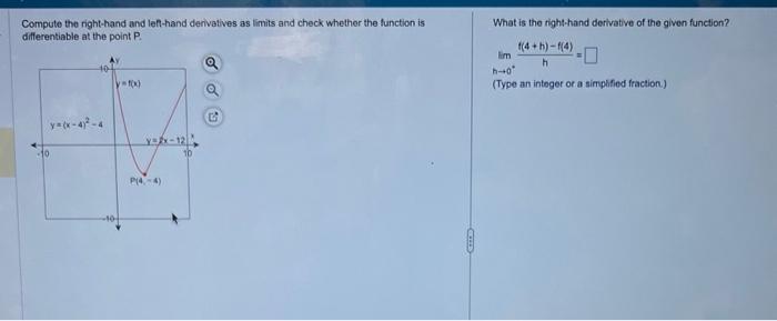 Solved Compute the right-hand and lef-hand denvatives as | Chegg.com