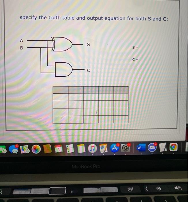 Solved specify the truth tables and output equations for the | Chegg.com