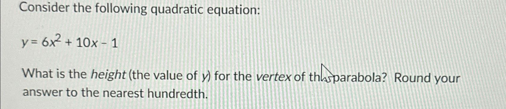 Solved Consider the following quadratic | Chegg.com