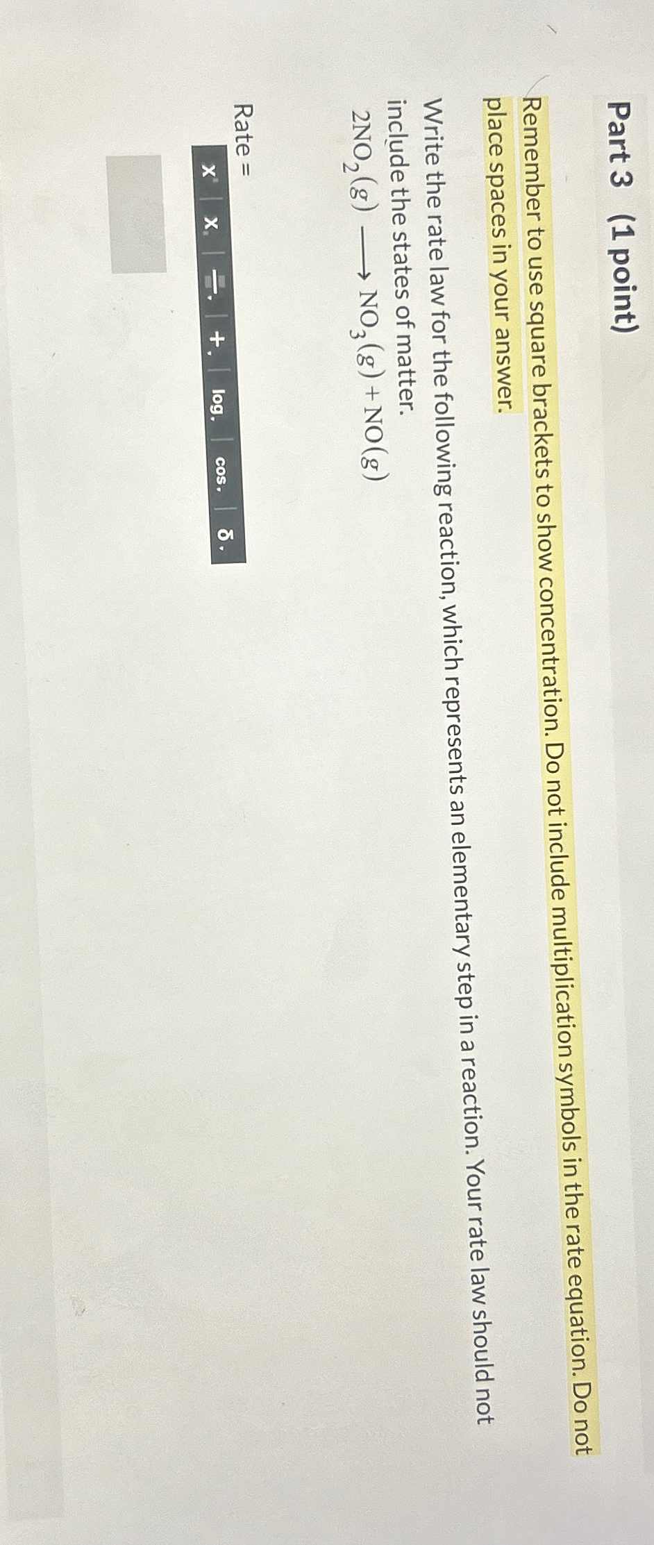 Solved Part 3 (1 ﻿point)Remember to use square brackets to | Chegg.com