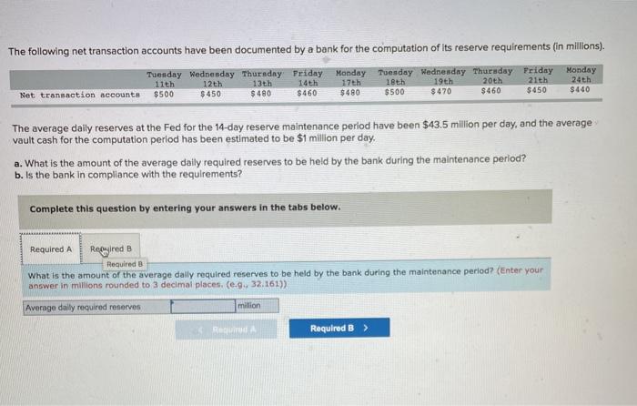 The following net transaction accounts have been | Chegg.com
