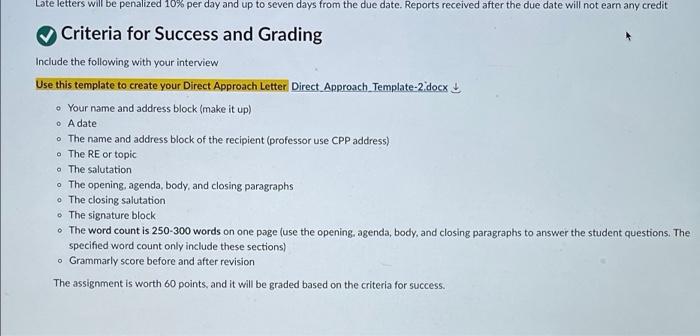 Solved Direct Approach Positive Letter Assignment and Steps | Chegg.com
