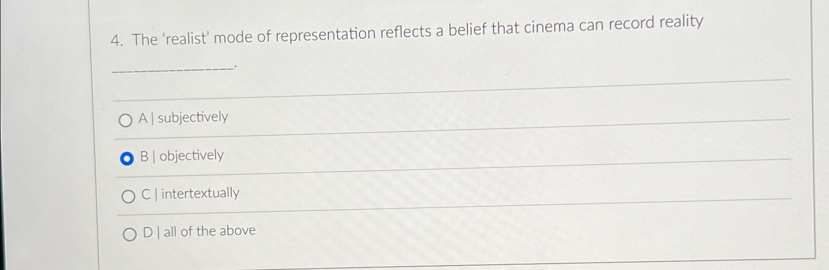 Solved The 'realist' mode of representation reflects a | Chegg.com