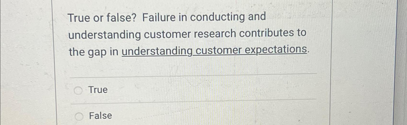 Solved True or false? Failure in conducting and | Chegg.com