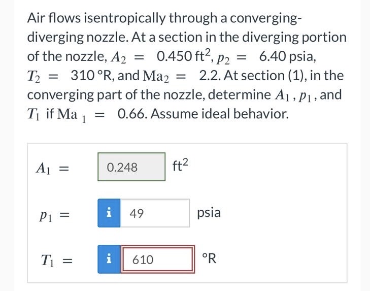 Solved Air flows isentropically through a | Chegg.com