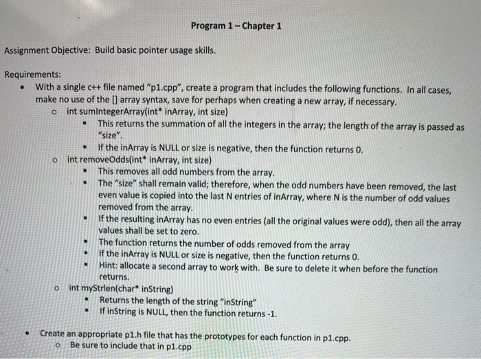 With A Single C File Named P1cpp Create A 