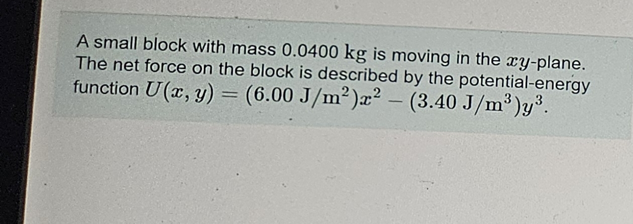 Solved A small block with mass 0.0400 ﻿kg is moving in the | Chegg.com