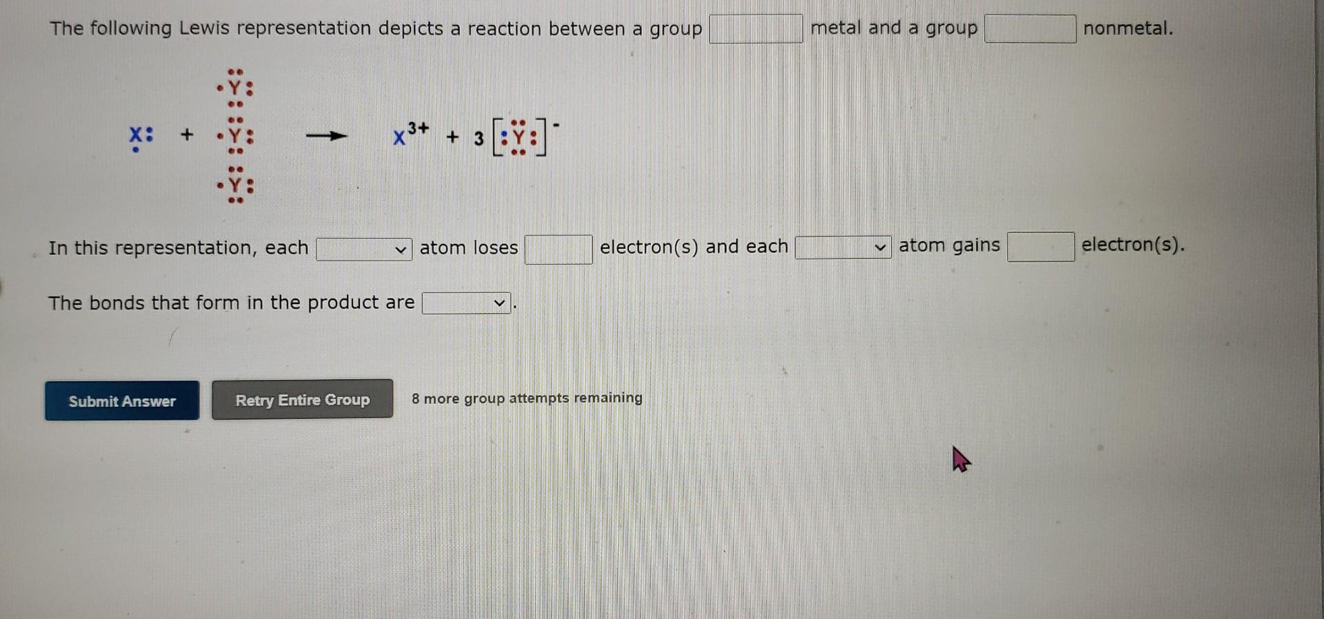 Solved The following Lewis representation depicts a reaction | Chegg.com