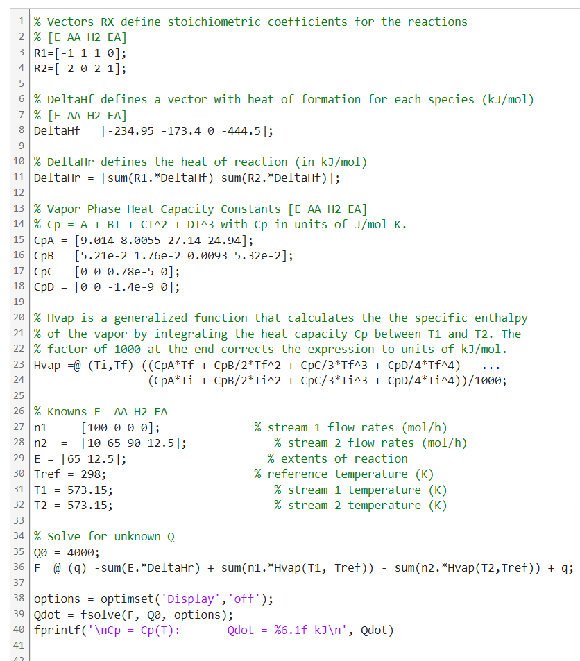Solved Hello! I need help figuring out how to fix my Matlab | Chegg.com