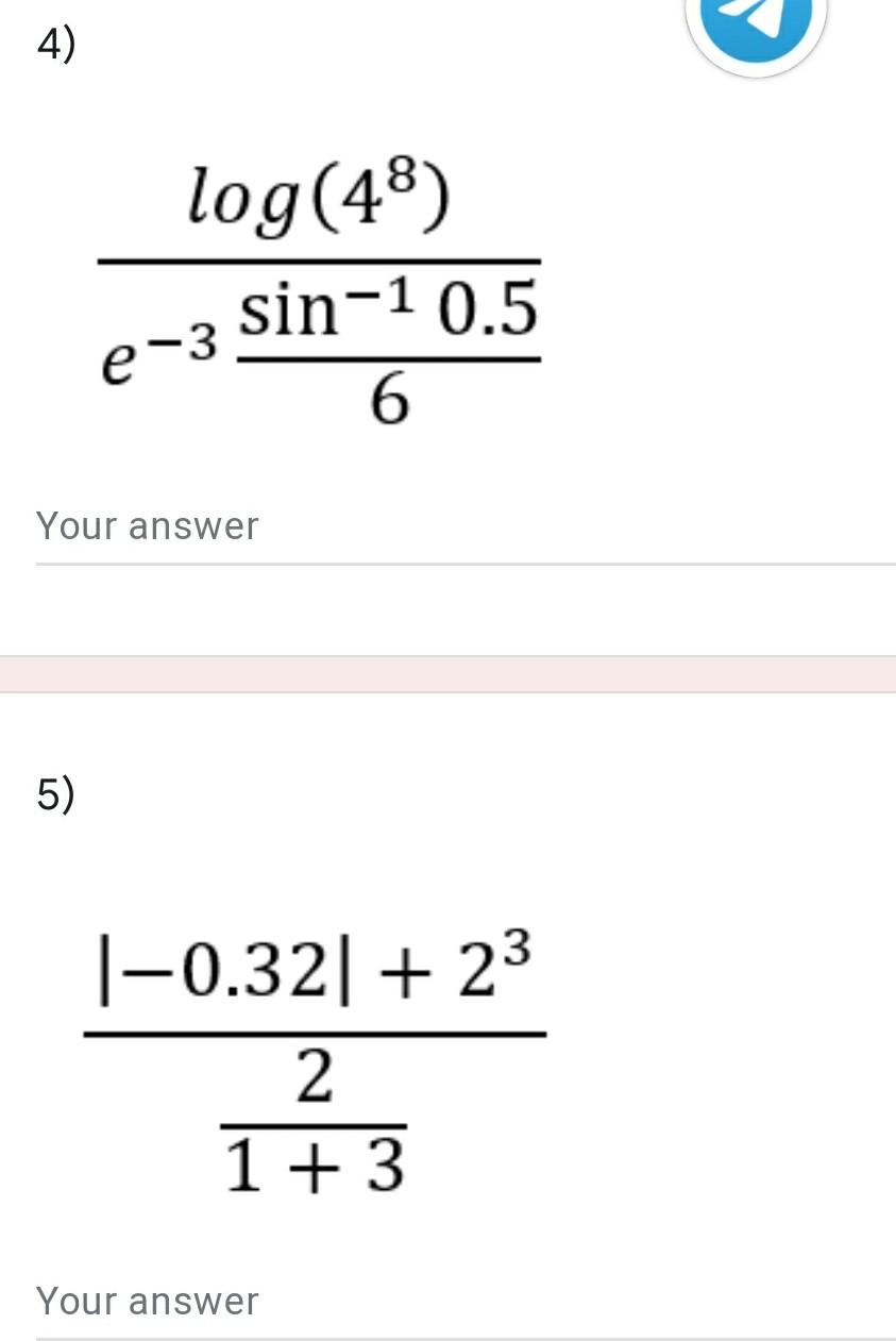 Solved Q6) Translate the following exprd into MATLAB code 1) | Chegg.com