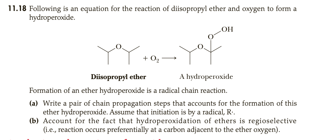 Solved 11.18 ﻿Following is an equation for the reaction of | Chegg.com