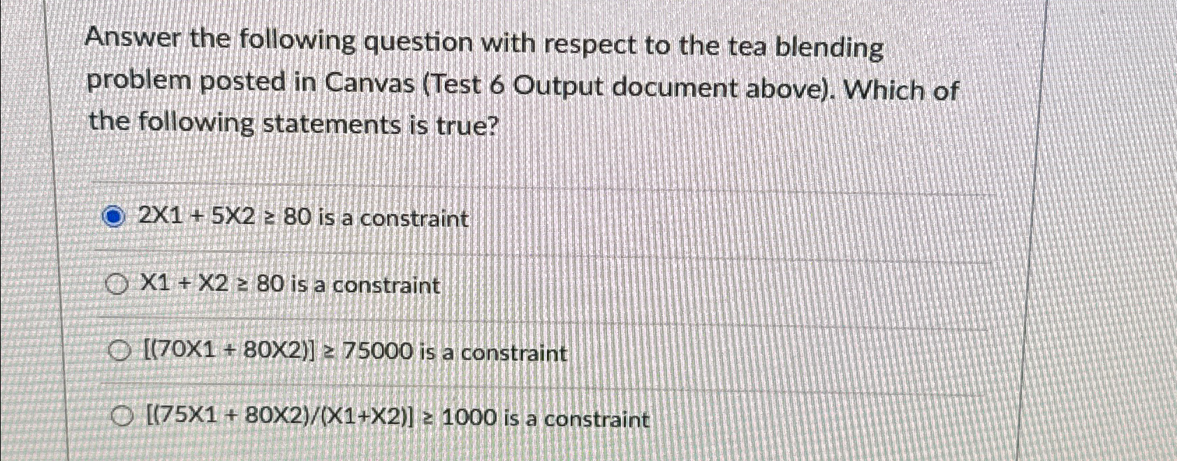 Solved Answer the following question with respect to the tea | Chegg.com