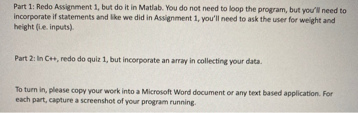 Part 1: Redo Assignment 1, but do it in Matlab. You | Chegg.com