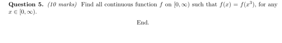 Solved REAL ANALYSIS ﻿Find all continuous function f ﻿on | Chegg.com