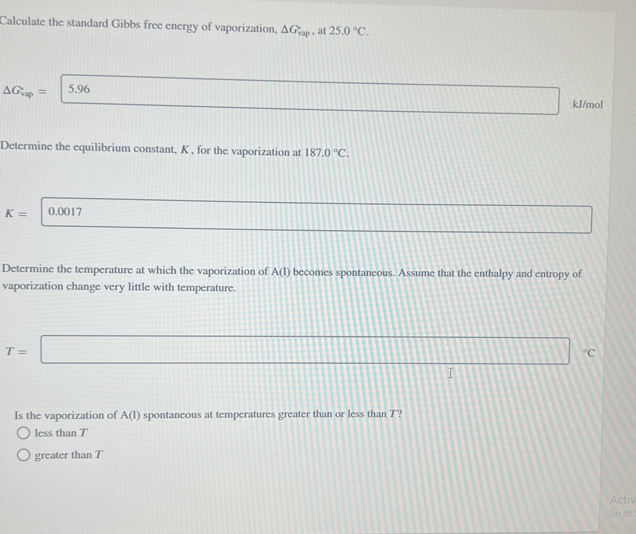 Solved Calculate the standard Gibbs free energy of | Chegg.com