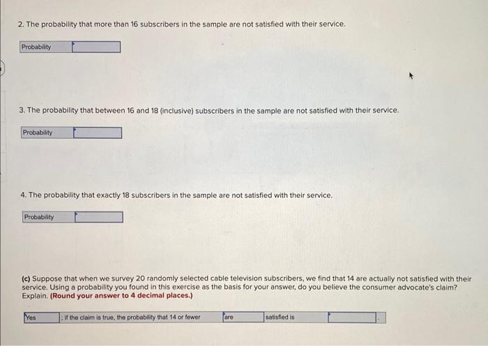 Solved A consumer advocate claims that 70 percent of cable | Chegg.com